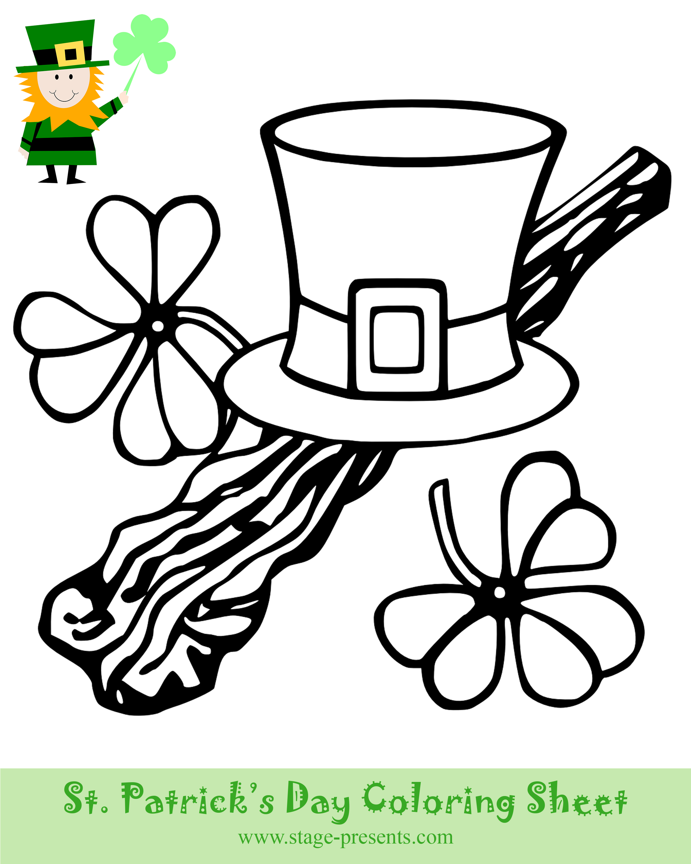 Two Free St Patrick s Day Coloring Sheets Stage Presents